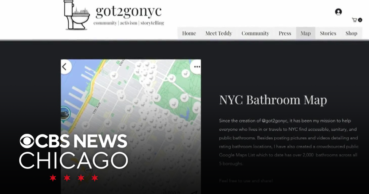 Influencer creates map of accessible bathrooms in New York - CBS Chicago