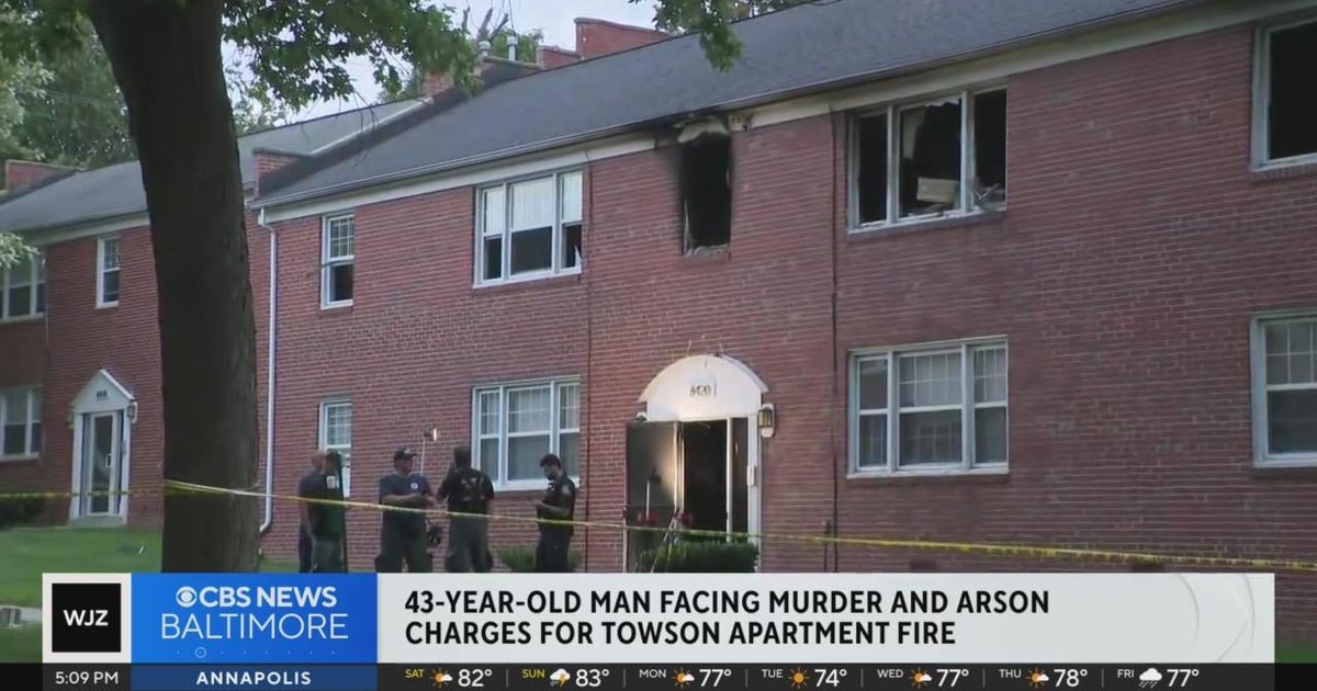 Man faces murder and arson charges for Towson apartment fire - CBS ...