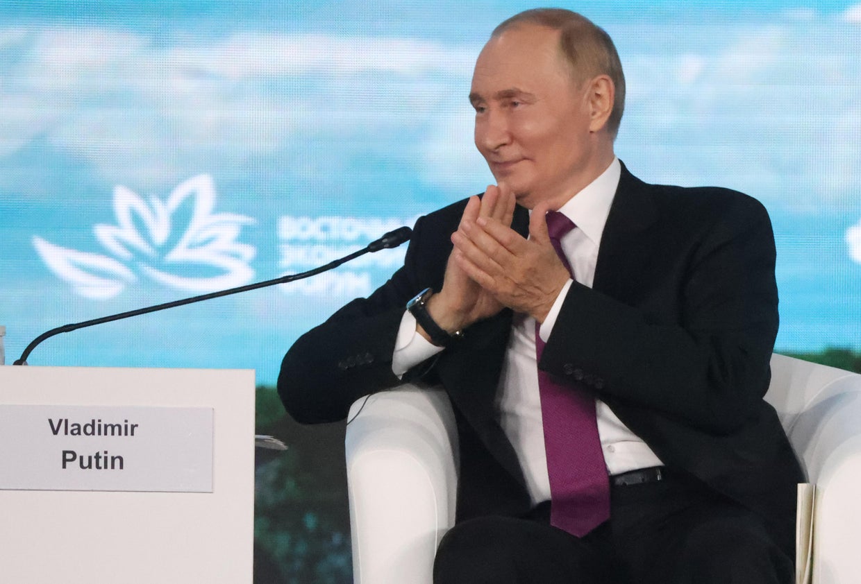 Grinning Vladimir Putin suggests support for Kamala Harris as U.S ...