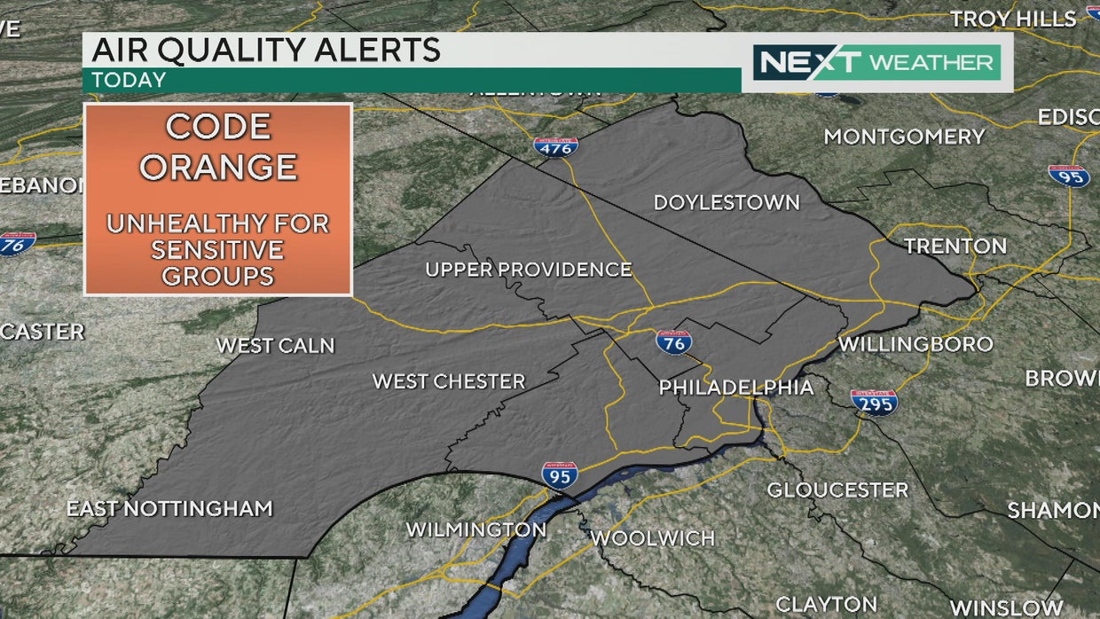 Air quality alert for Philadelphia area counties; sunny skies with ...