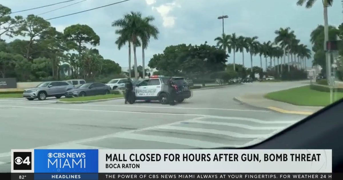 Boca Raton mall closes for hours after gun and bomb threat - CBS Miami