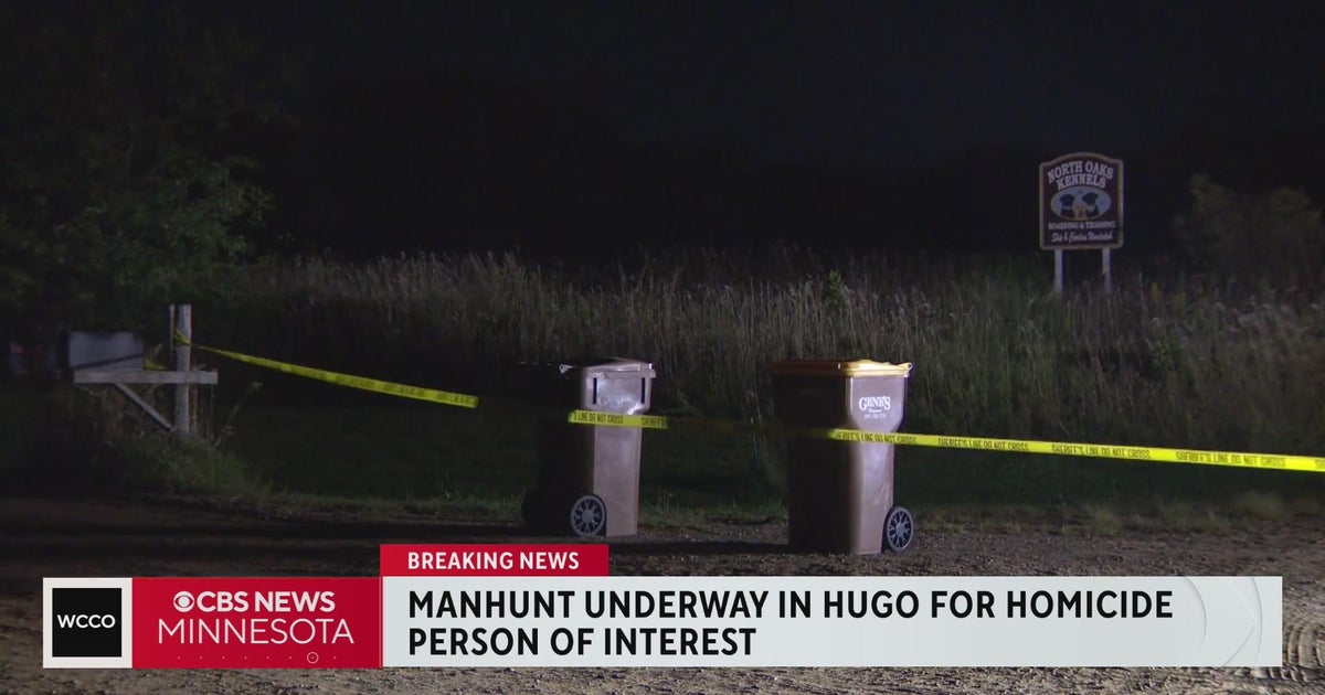 Manhunt underway for person of interest in Hugo homicide - CBS Minnesota Manhunt underway for person of interest in Hugo homicide - CBS Minnesota