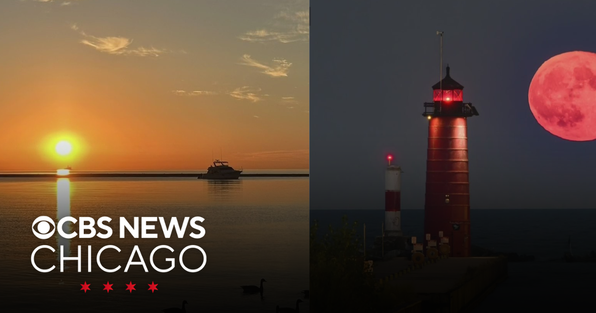 What Caught My Eye - Sunrise, Harvest Moon rise - CBS Chicago