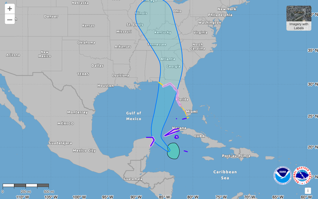 Maps show track of potential Hurricane Helene - KTSA