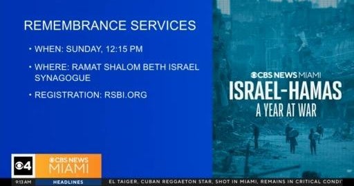 South Florida communities to commemorate Oct. 7 deadly attack on Israel ...