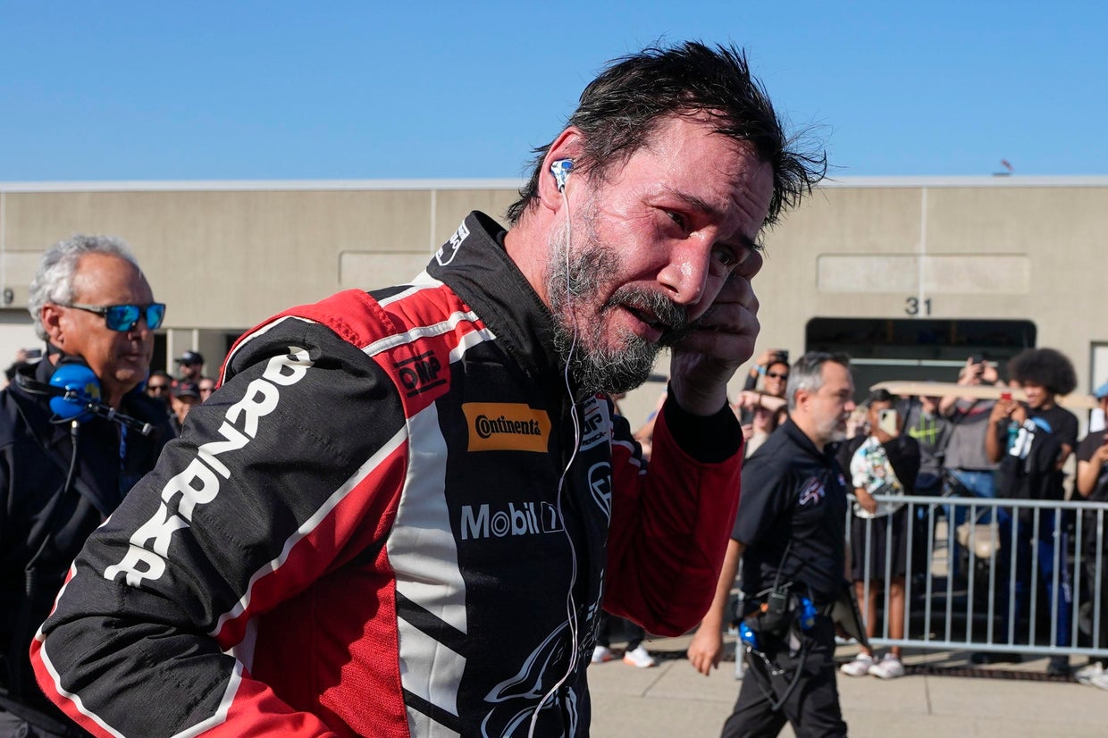 Keanu Reeves debuts as pro auto racer at Indianapolis Motor Speedway ...