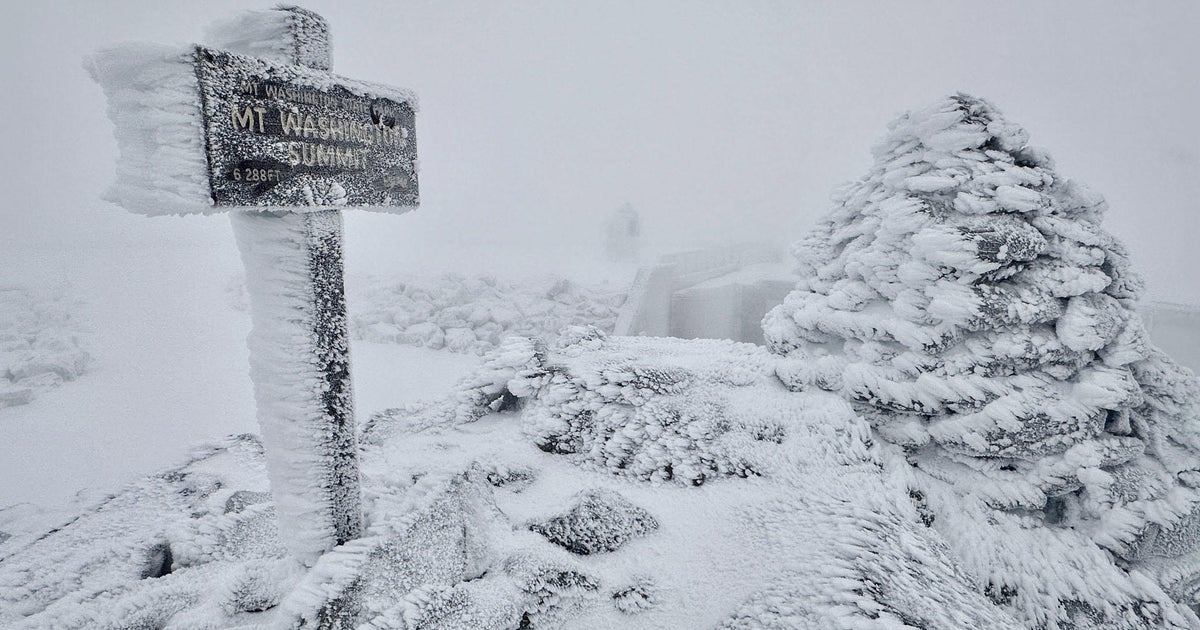 Photos show "full winter conditions" at Mount Washington summit - CBS ...