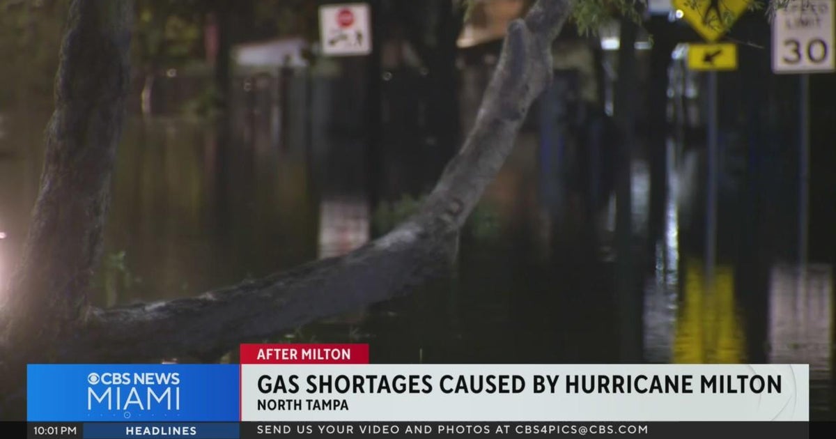 Gas shortages caused by Hurricane Milton impacting Florida areas hit by storm - CBS Miami