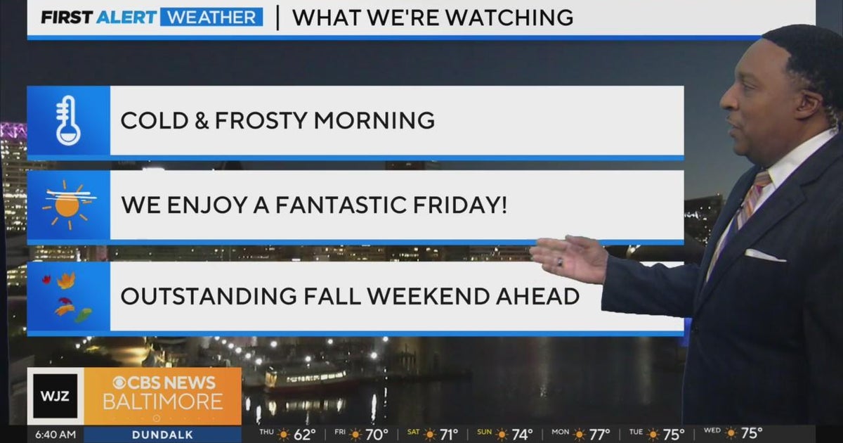 Frosty start as we head into a wonderful weekend - CBS Baltimore