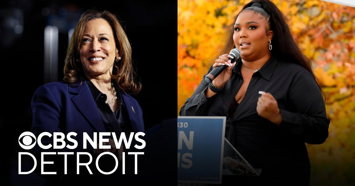 Harris gets assist from Lizzo in Detroit campaign stop - CBS Detroit