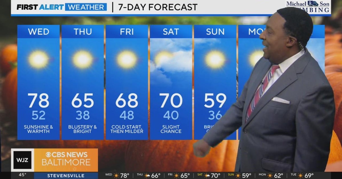 Warm weather ends, cooler temps return Thursday - CBS Baltimore