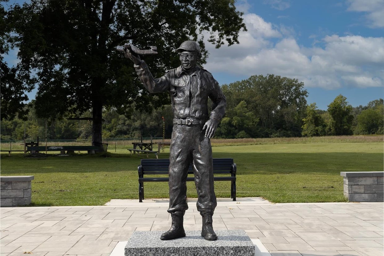 Stolen statue honoring Tuskegee Airman Lt. Col. Alexander Jefferson ...