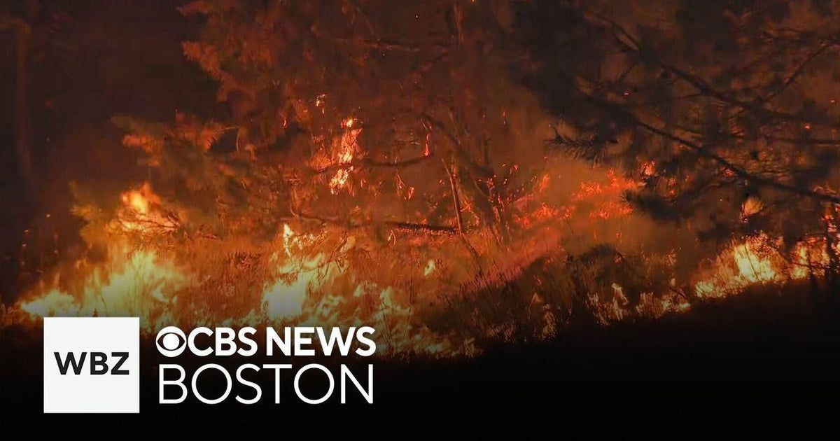 Brush fires burn more than 100 acres in Salem, Massachusetts - CBS Boston