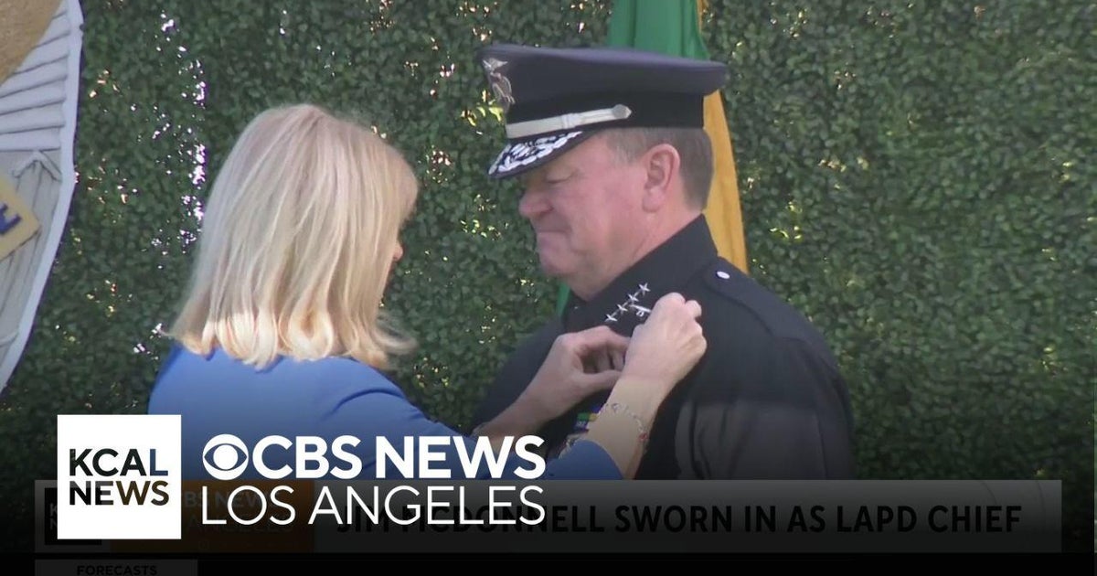 New LAPD Chief Jim McDonnell, ceremoniously sworn in Thursday - CBS Los ...