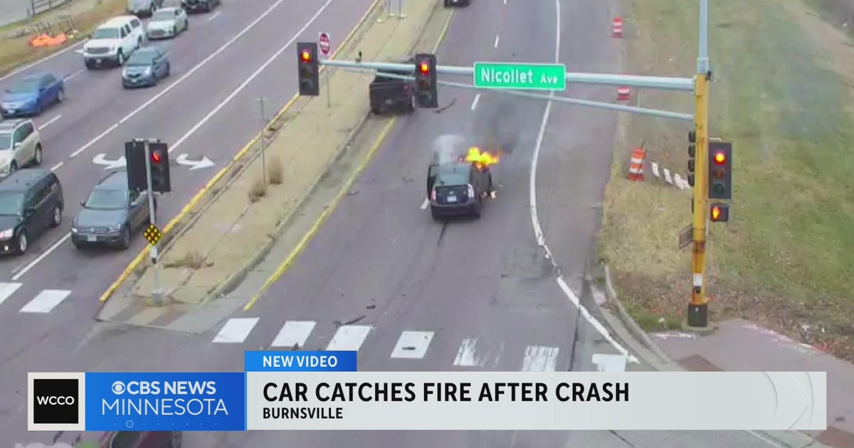 Video shows fiery Burnsville crash - CBS Minnesota