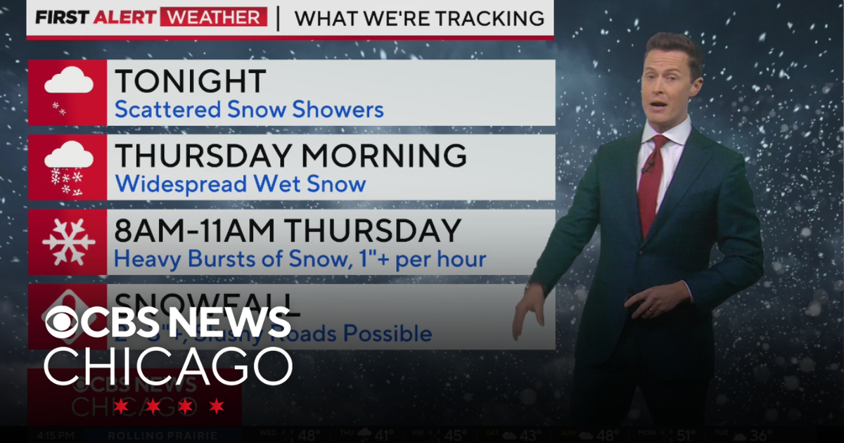 Heavy bursts of snow coming Thursday morning in Chicago - CBS Chicago