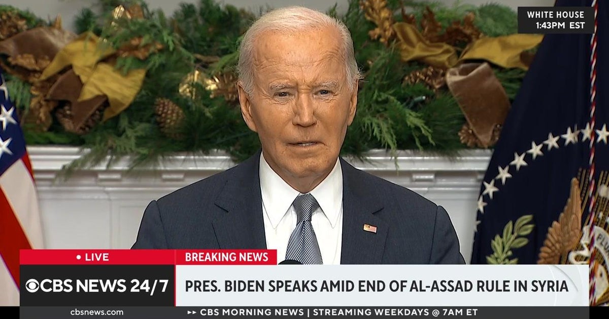 President Biden speaks after regime of Syrian President Bashar Assad ...