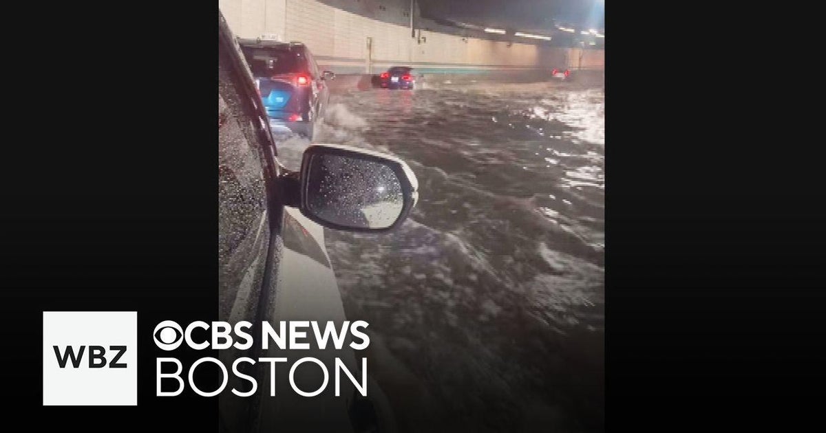 Tunnel floods during storm in Boston - CBS Boston