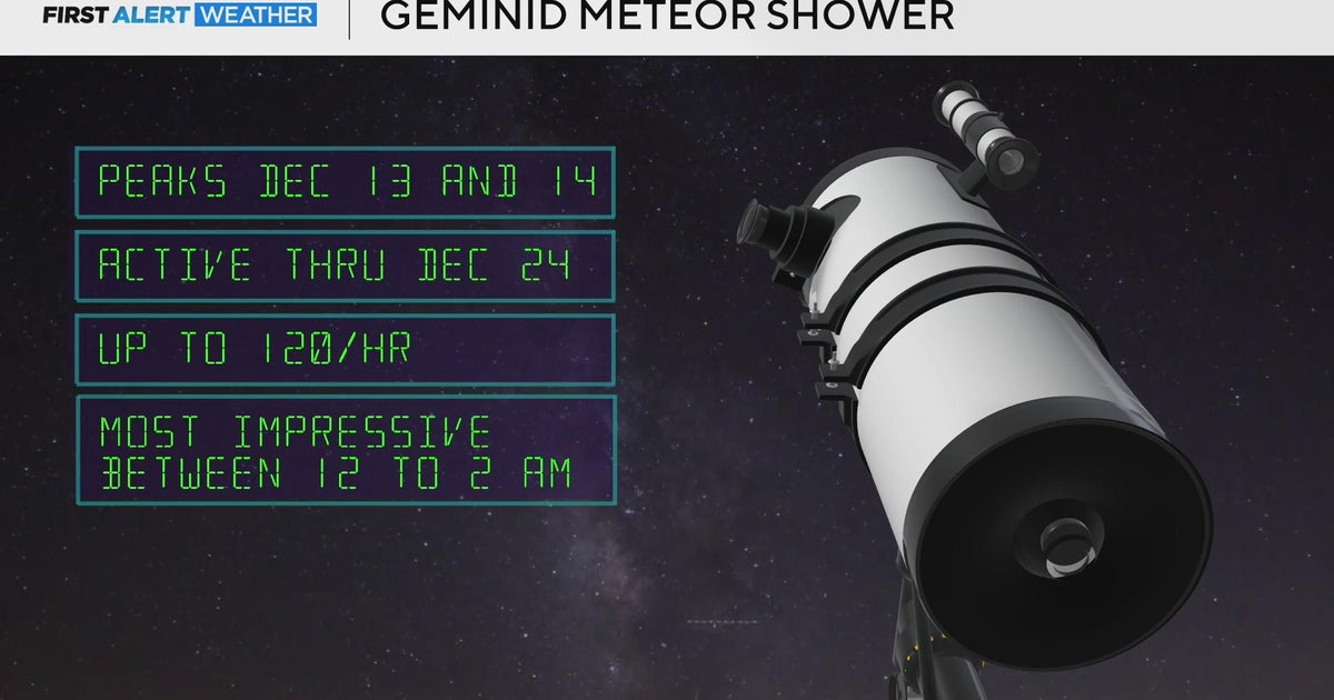 It's peak viewing time for the Geminid meteor showers - CBS Colorado