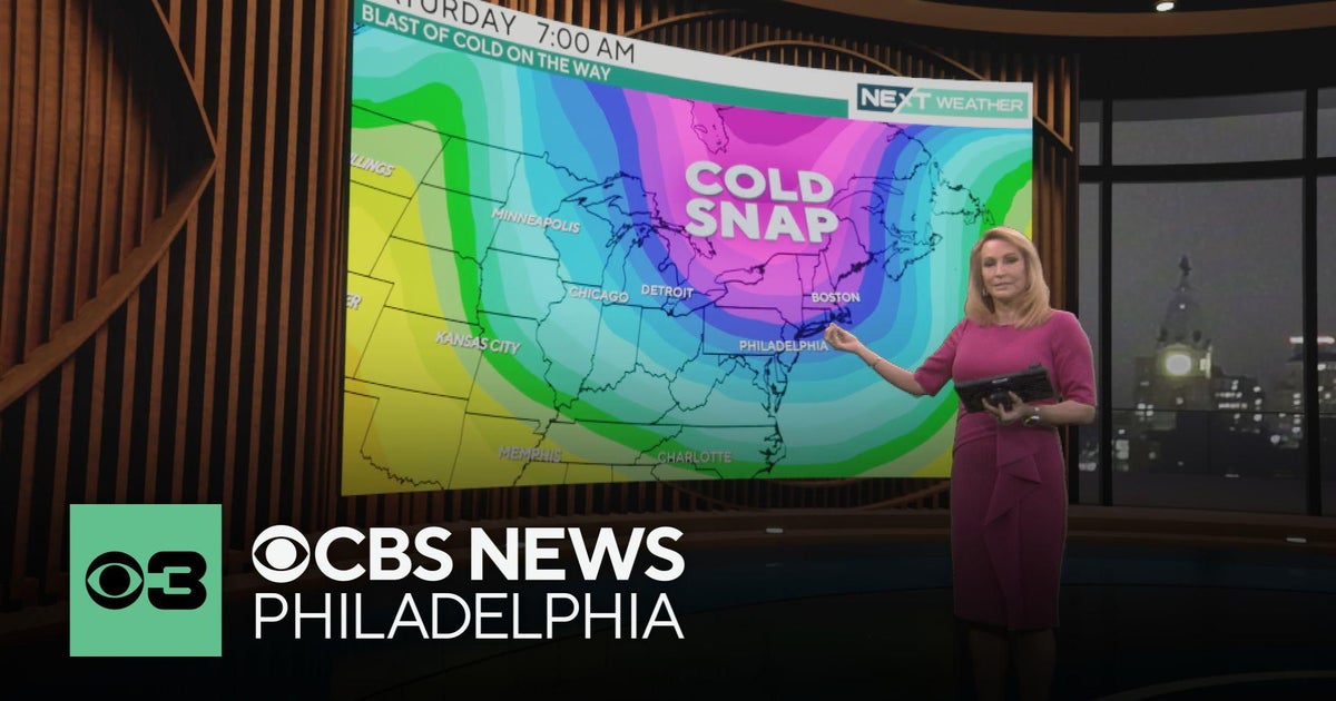 Rain moves into Philadelphia area, cold snap on the way - CBS Philadelphia