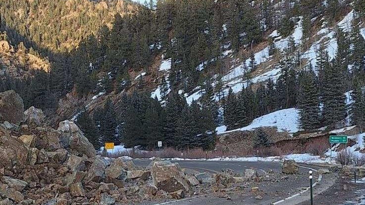 Rock slide closes highways in southern Colorado - CBS Colorado