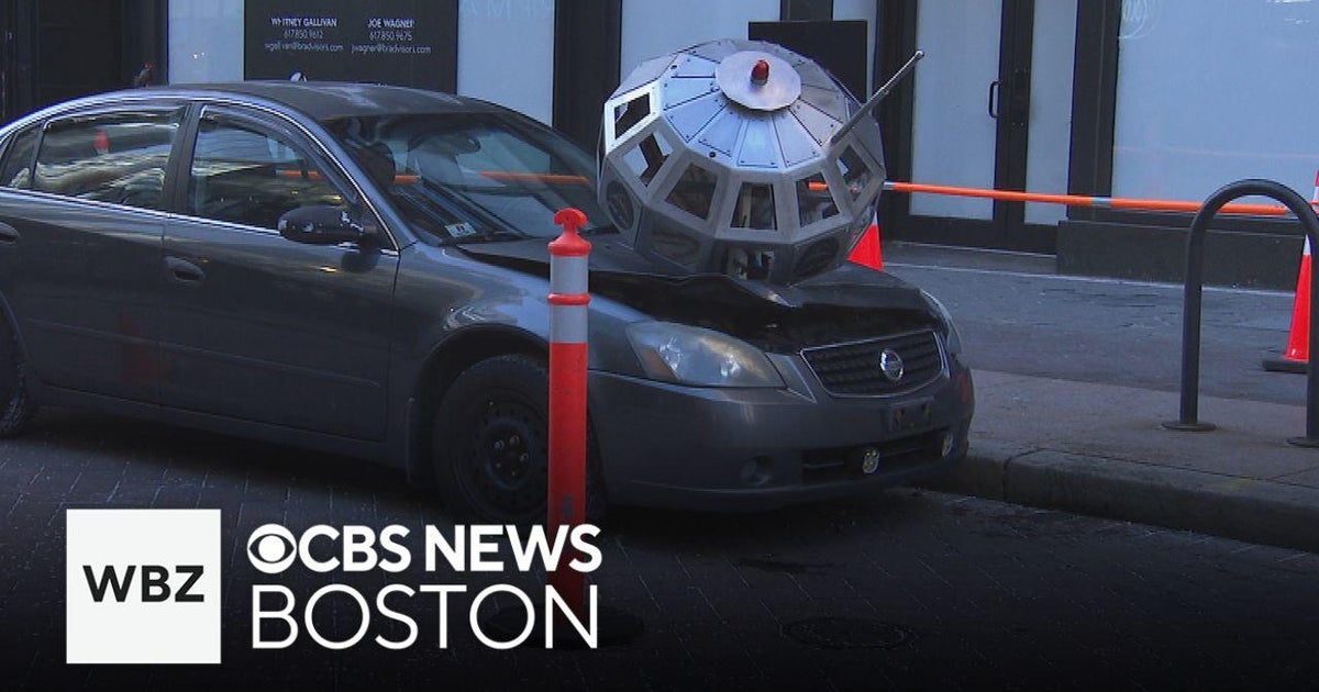 Replica fallen satellite in Boston part of art installation - CBS Boston