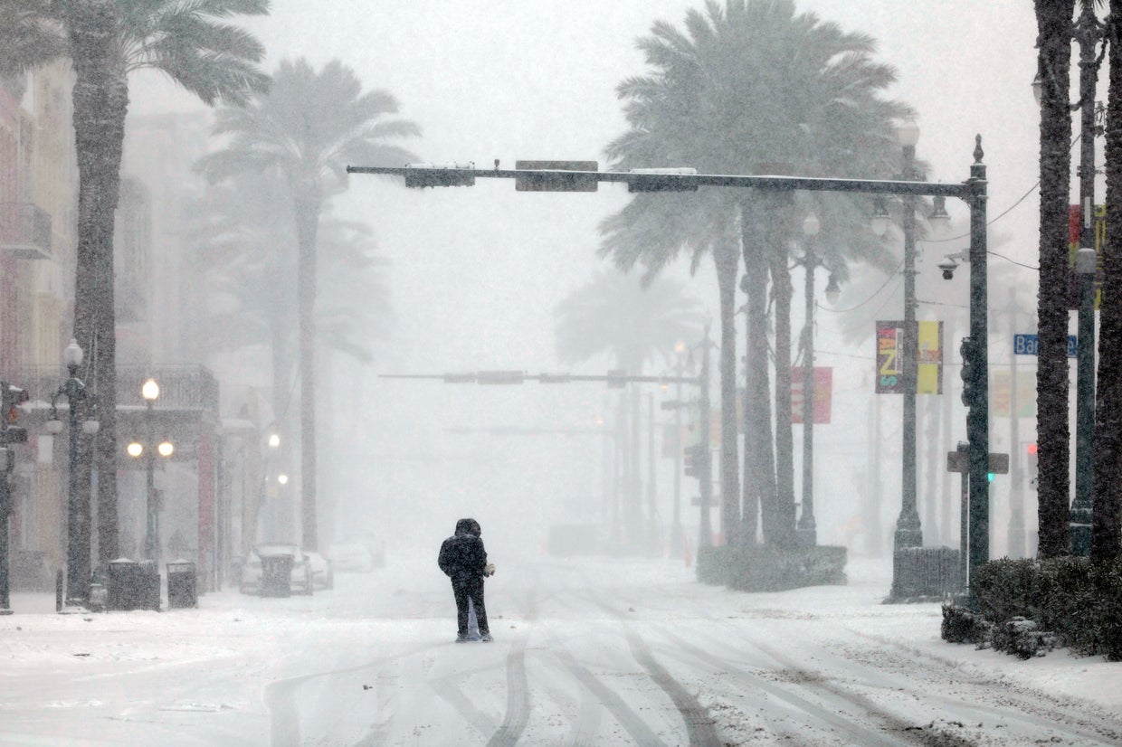 Maps show snow totals in Florida, Louisiana, Texas and more states ...