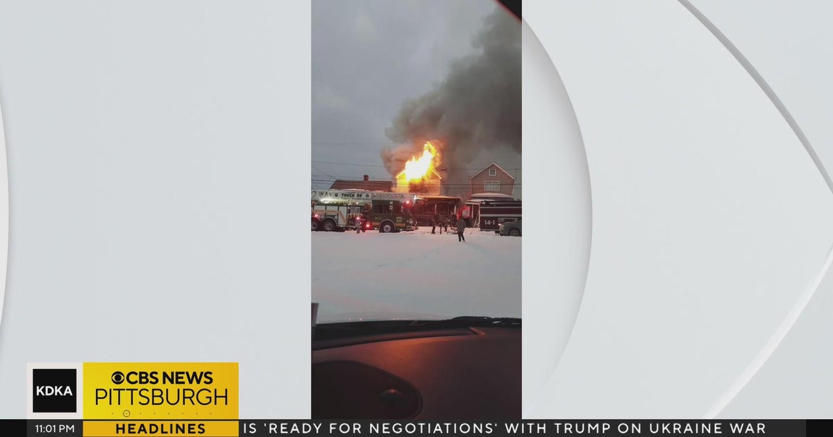 Everson Borough home destroyed in massive fire - CBS Pittsburgh