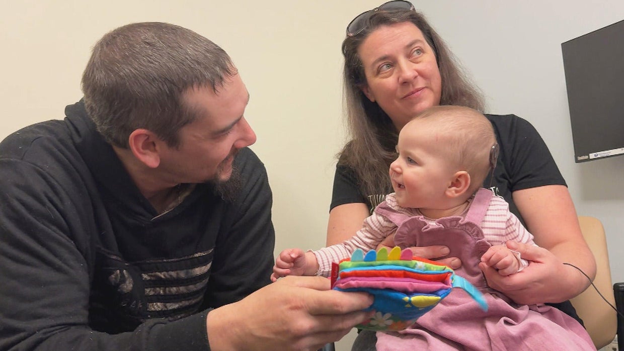 Massachusetts baby born deaf hears parents' voice for first time ...