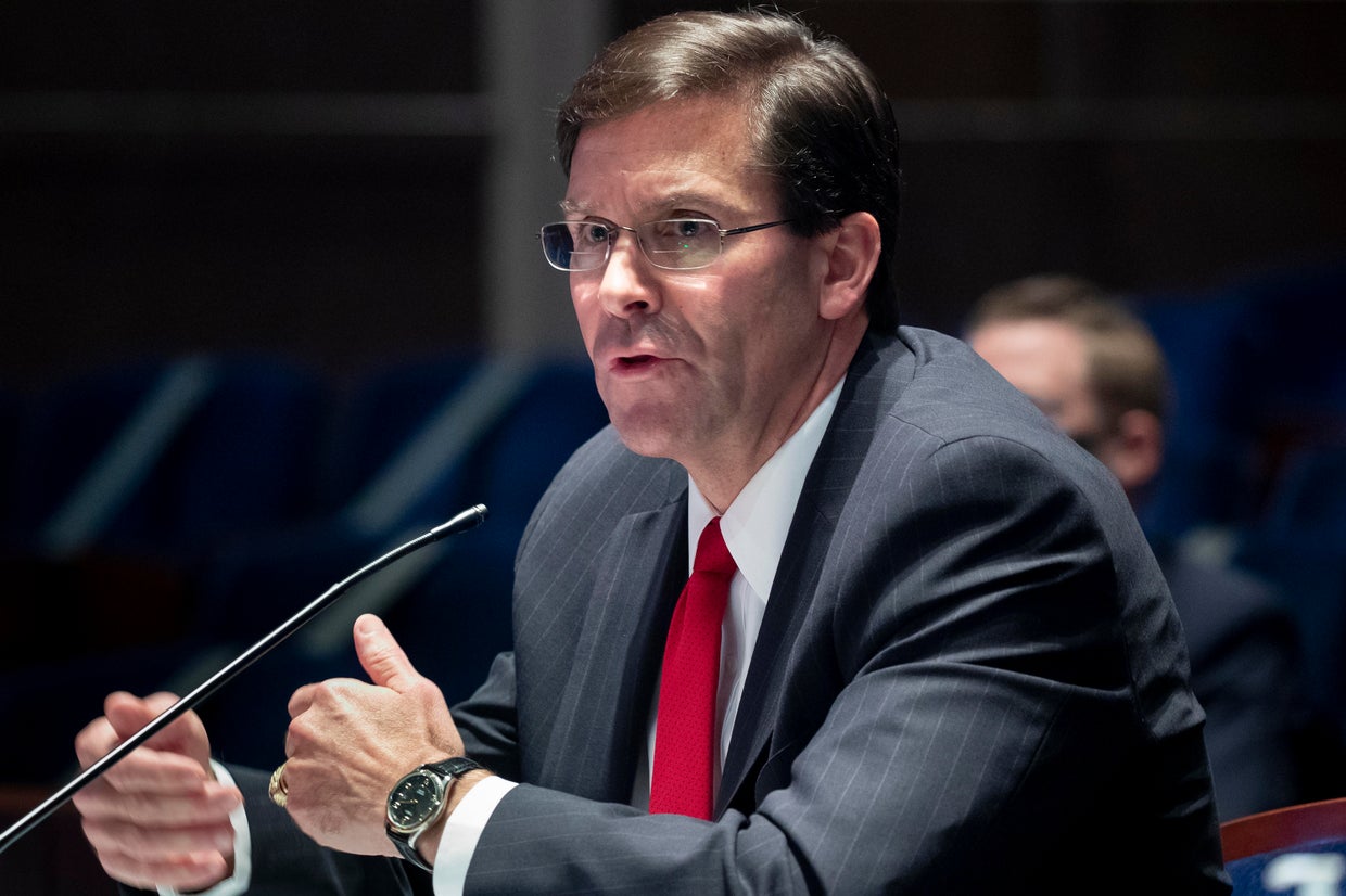 Former Defense Secretary Mark Esper's security detail revoked - CBS News