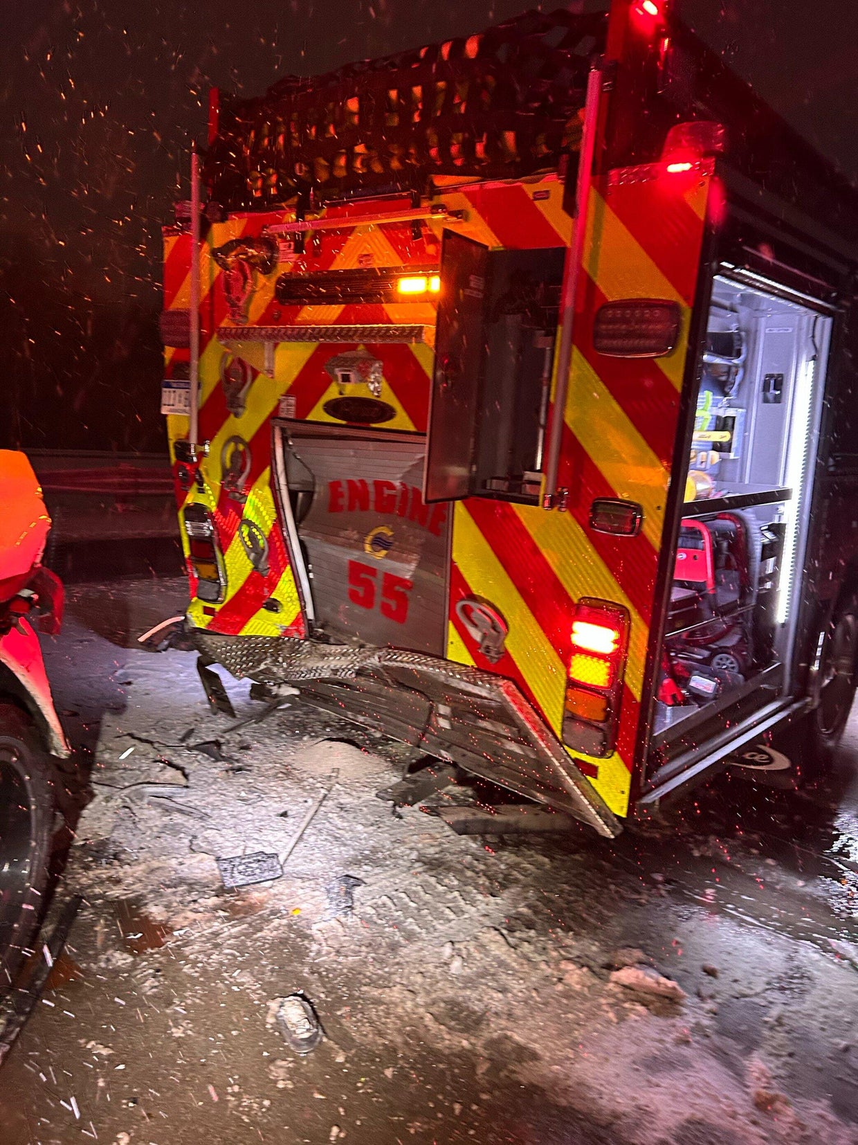 Traffic crashes on Michigan highways include fire truck struck while at ...