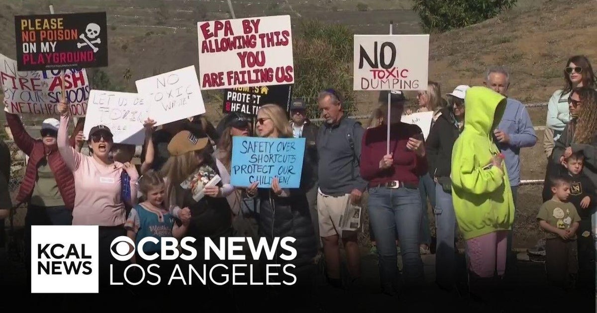 Residents in Calabasas oppose fire debris dumping near landfill - CBS ...
