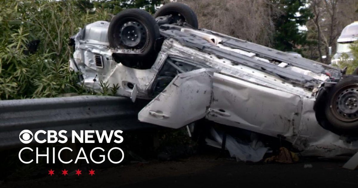 Dashcam video shows car fall off California overpass - CBS Chicago