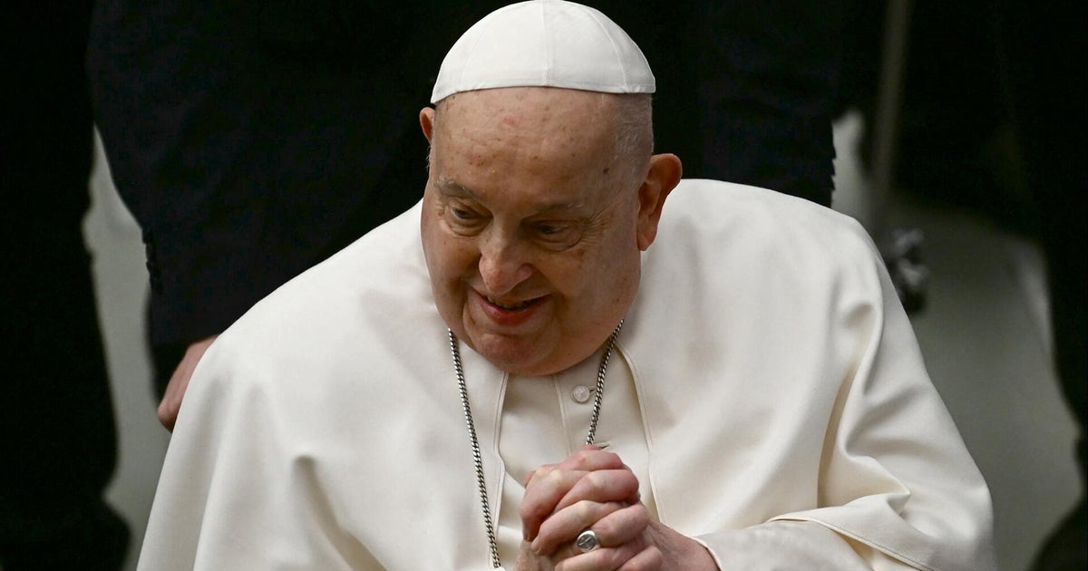 Pope Francis alert, slept well as hospitalization for pneumonia continues, Vatican says - CBS News