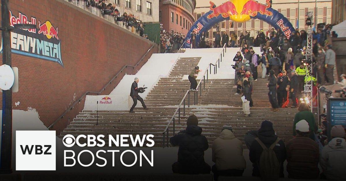 Snowboarders take over City Hall Plaza for Red Bull Heavy Metal event ...