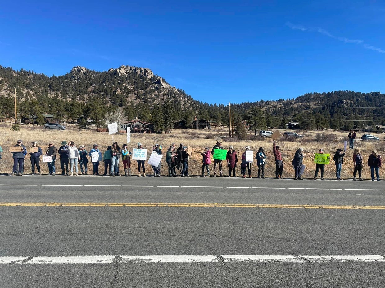 "Protect Your Parks Protest" at Colorado's Rocky Mountain National Park
