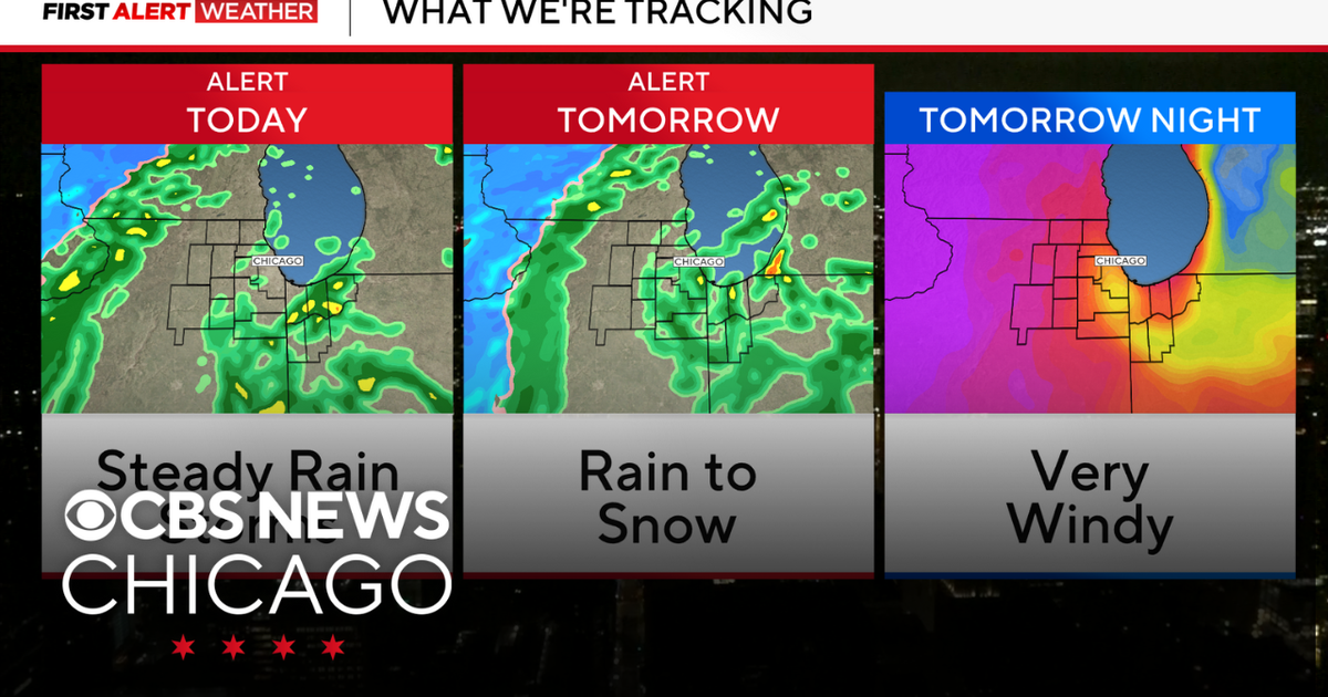 Soaking rain storms through Wednesday in Chicago - CBS Chicago