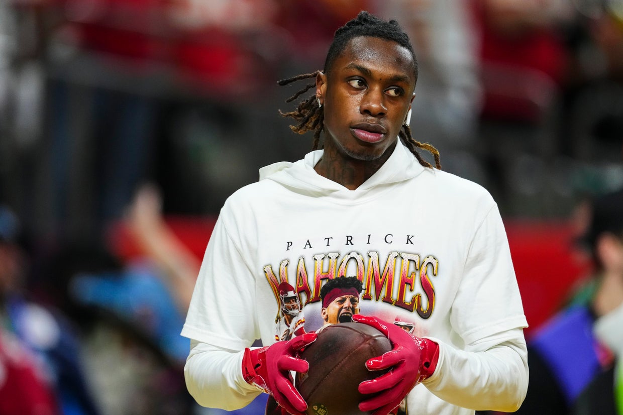 Xavier Worthy, wide receiver for the Kansas City Chiefs, won't face ...