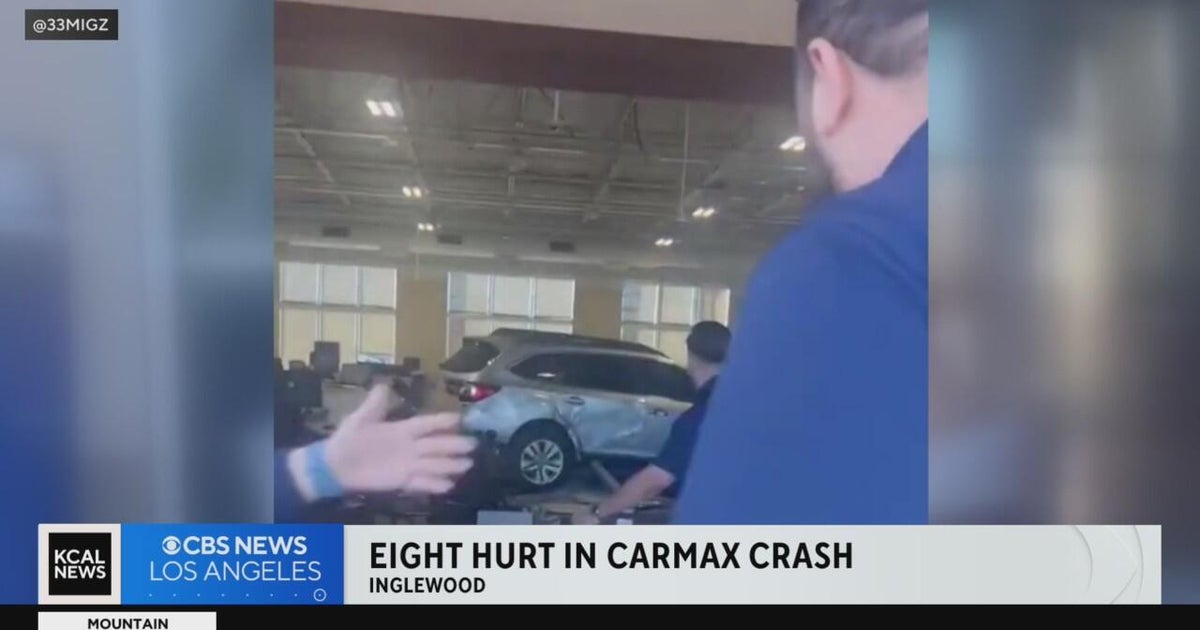 New video shows CarMax customer drive through Inglewood showroom - CBS ...