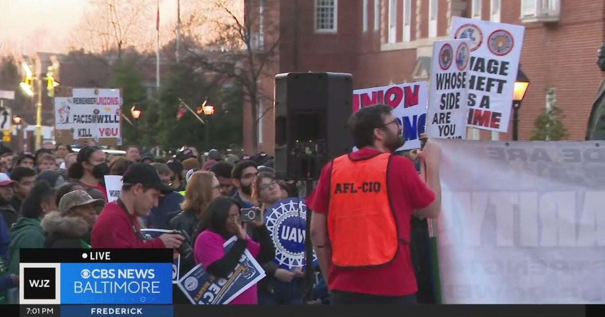 Unions rally in Maryland for worker-friendly legislation - CBS Baltimore