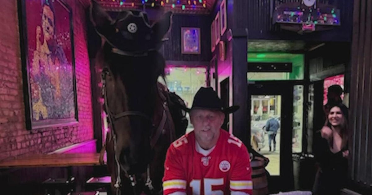 Social media, North Texas bars abuzz over man and his horse - CBS Texas