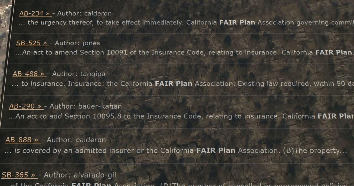 What are lawmakers doing to fix California's insurance and why is it taking so long? - CBS San ...