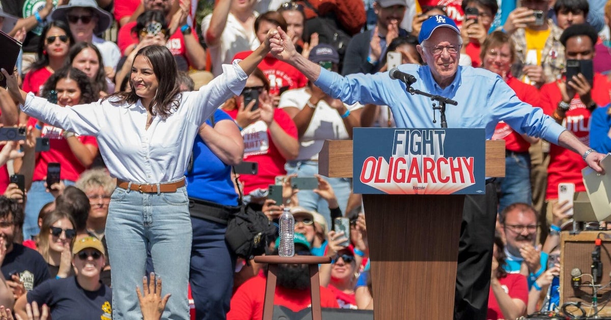 Sanders, AOC draw large crowds on "Fighting Oligarchy" tour - CBS News