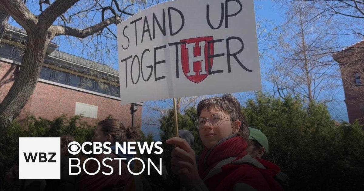 Harvard students protest threats from Trump administration against ...