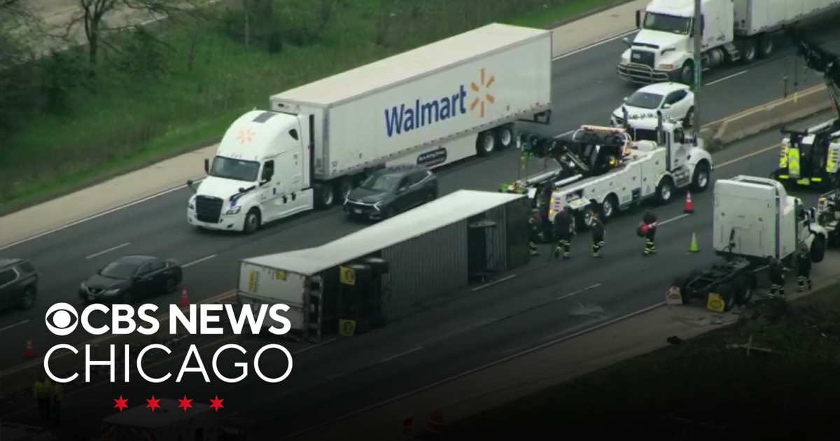 I-55 partially shut down near Bolingbrook after beer truck overturns ...