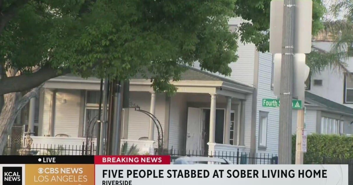 5 stabbed at Riverside sober living home, suspect in custody - CBS Los ...