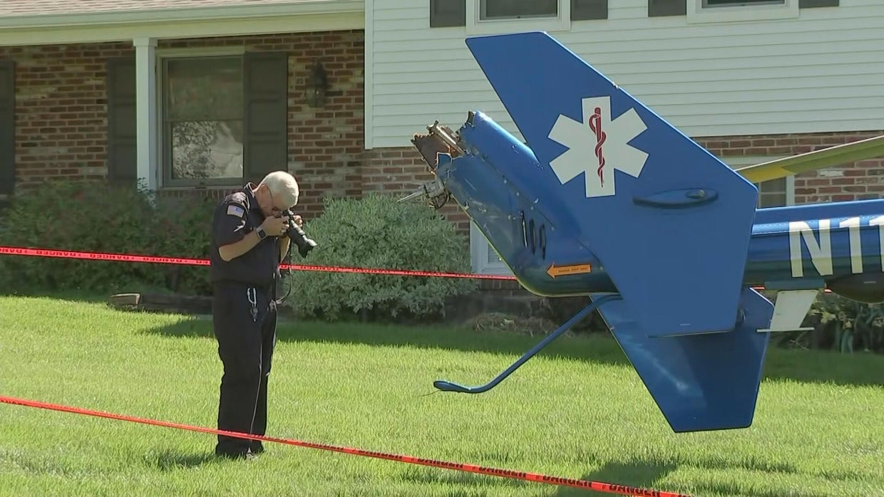 Tail rotor of helicopter that made emergency landing in Whitemarsh ...