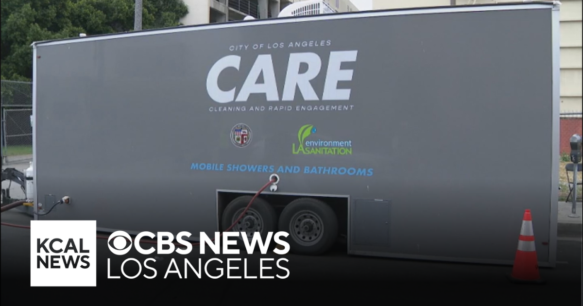 LA budget deficit threatens future of free showers program - CBS Los ...