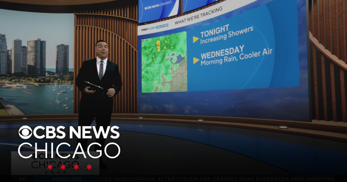 Increasing showers Tuesday night in Chicago - CBS Chicago
