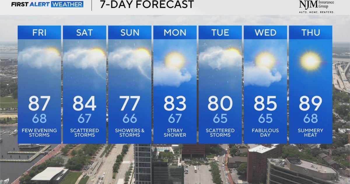 Stormy weather across Maryland for the weekend - CBS Baltimore